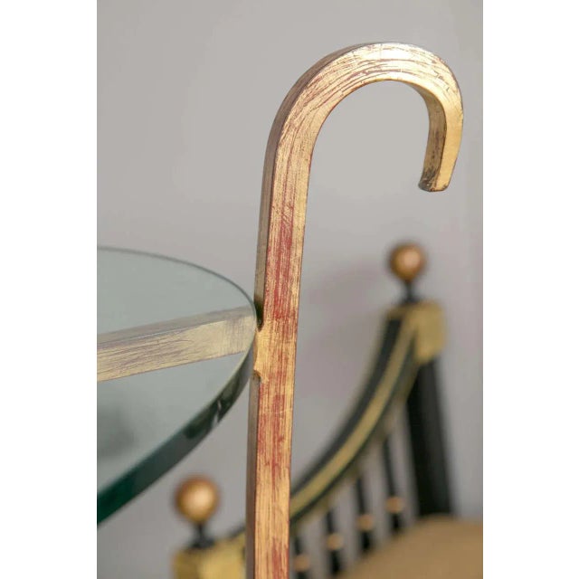 Three-Tier Glass & Gilt Metal Etagere Server/Stand | Chairish