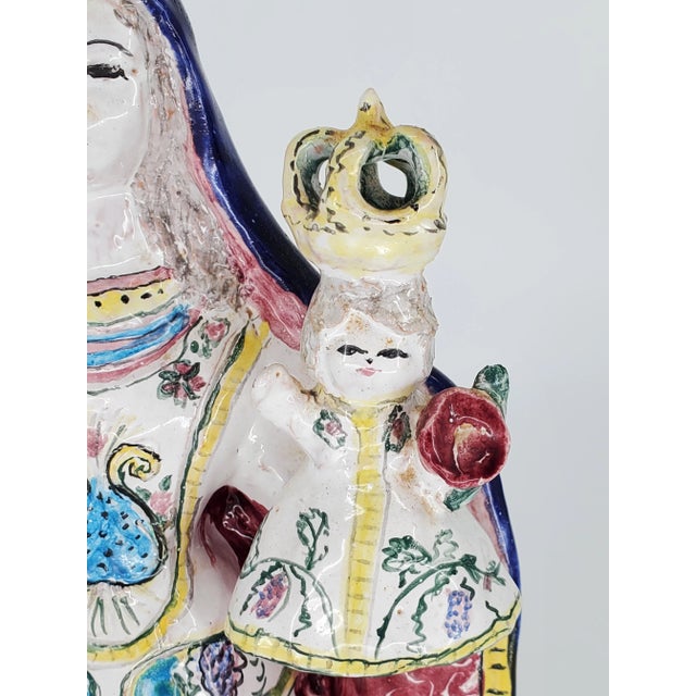 Mid 20th Century Vintage Our Lady of Candelaria Mother Mary Pottery ...