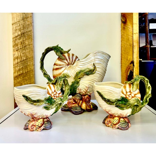 Set of 3 Retired, Vintage Fitz & Floyd Oceana Pattern, Heavily ...