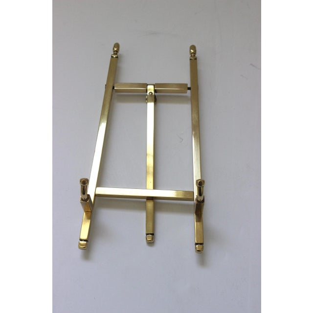 Contemporary Polished Brass Tabletop Easel | Chairish
