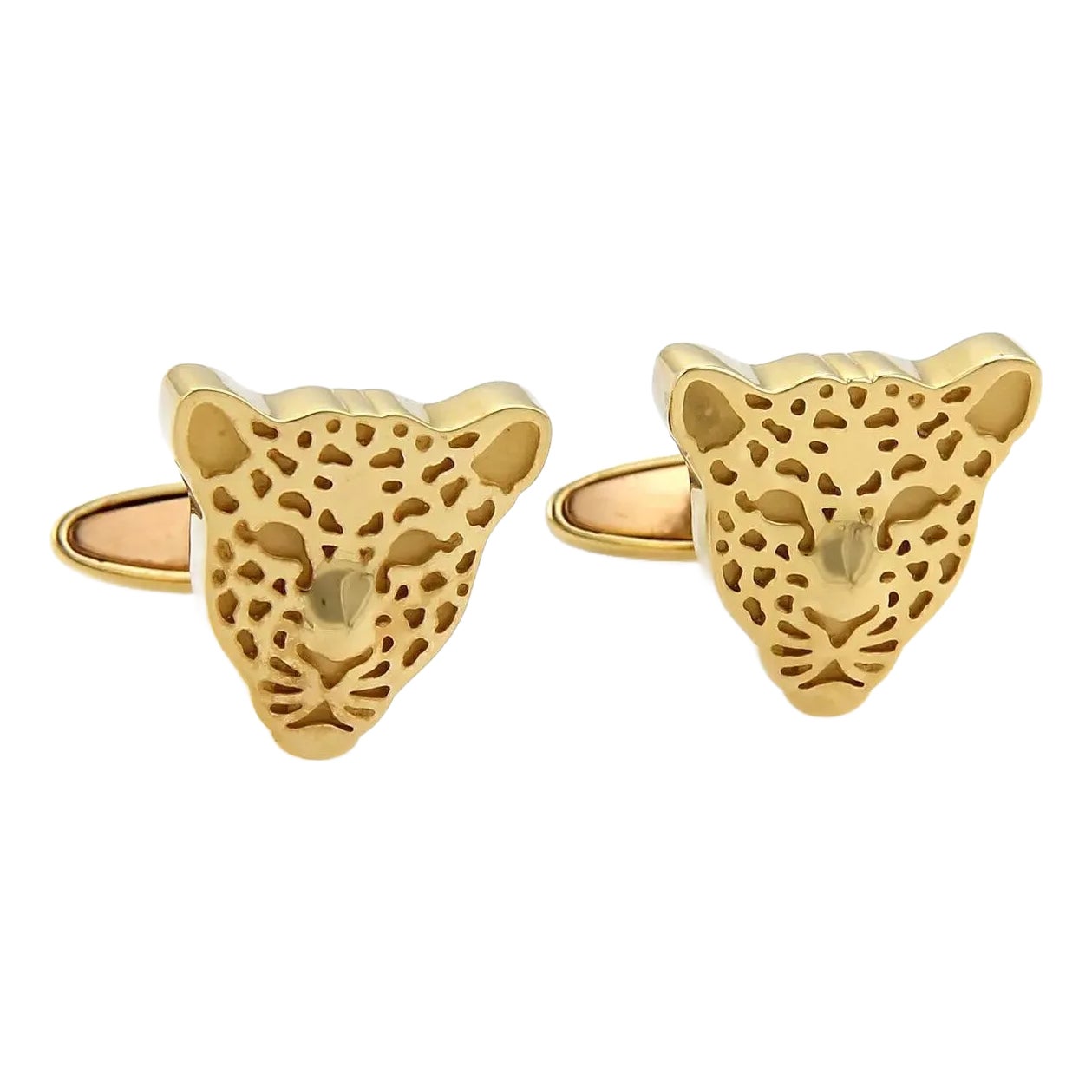 Carrera Y Carrera 18k Yellow Gold Cheetah Stud Cufflinks, 2 Pieces ...