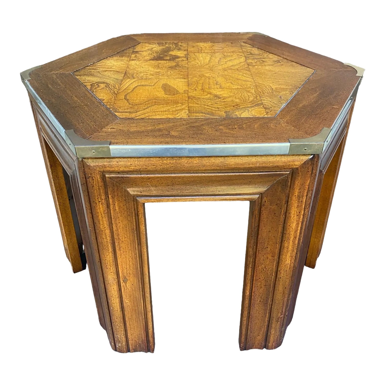 Hexagonal End Table | Chairish
