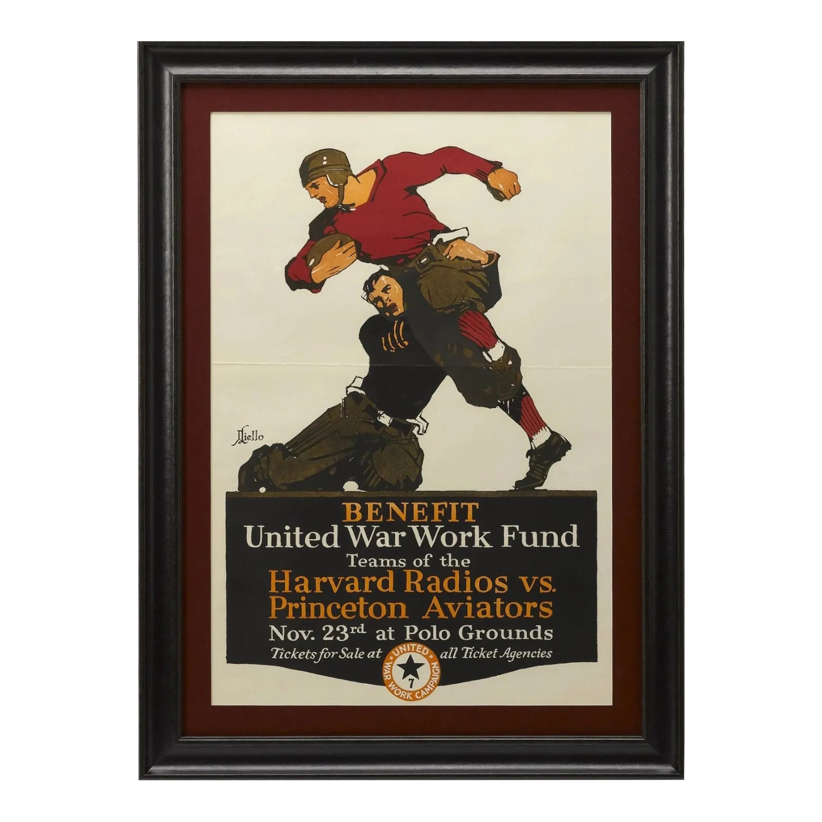 Harvard Radios vs. Princeton Aviators Vintage War Effort Football ...