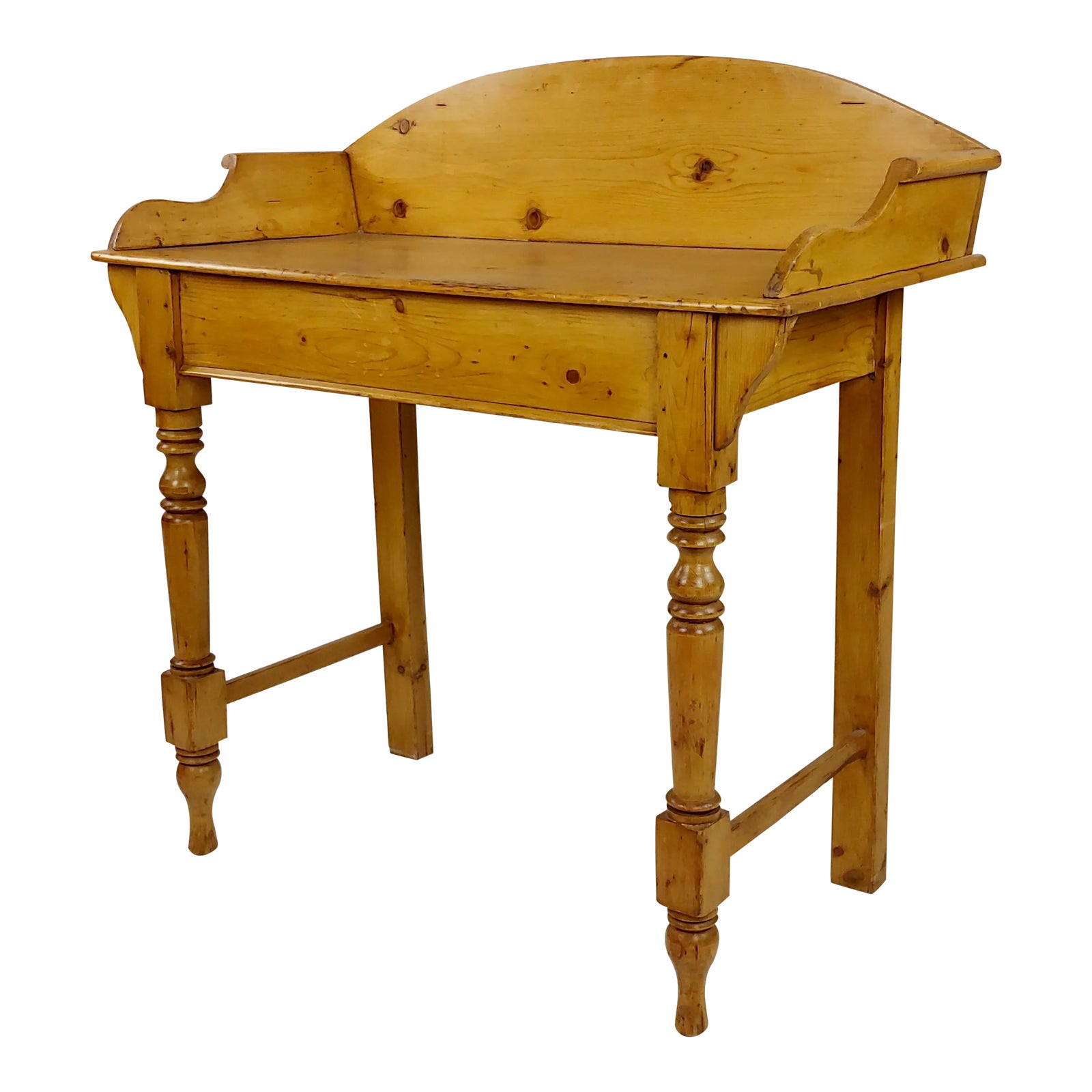 19th Century Country Farm Pine Wash Stand | Chairish