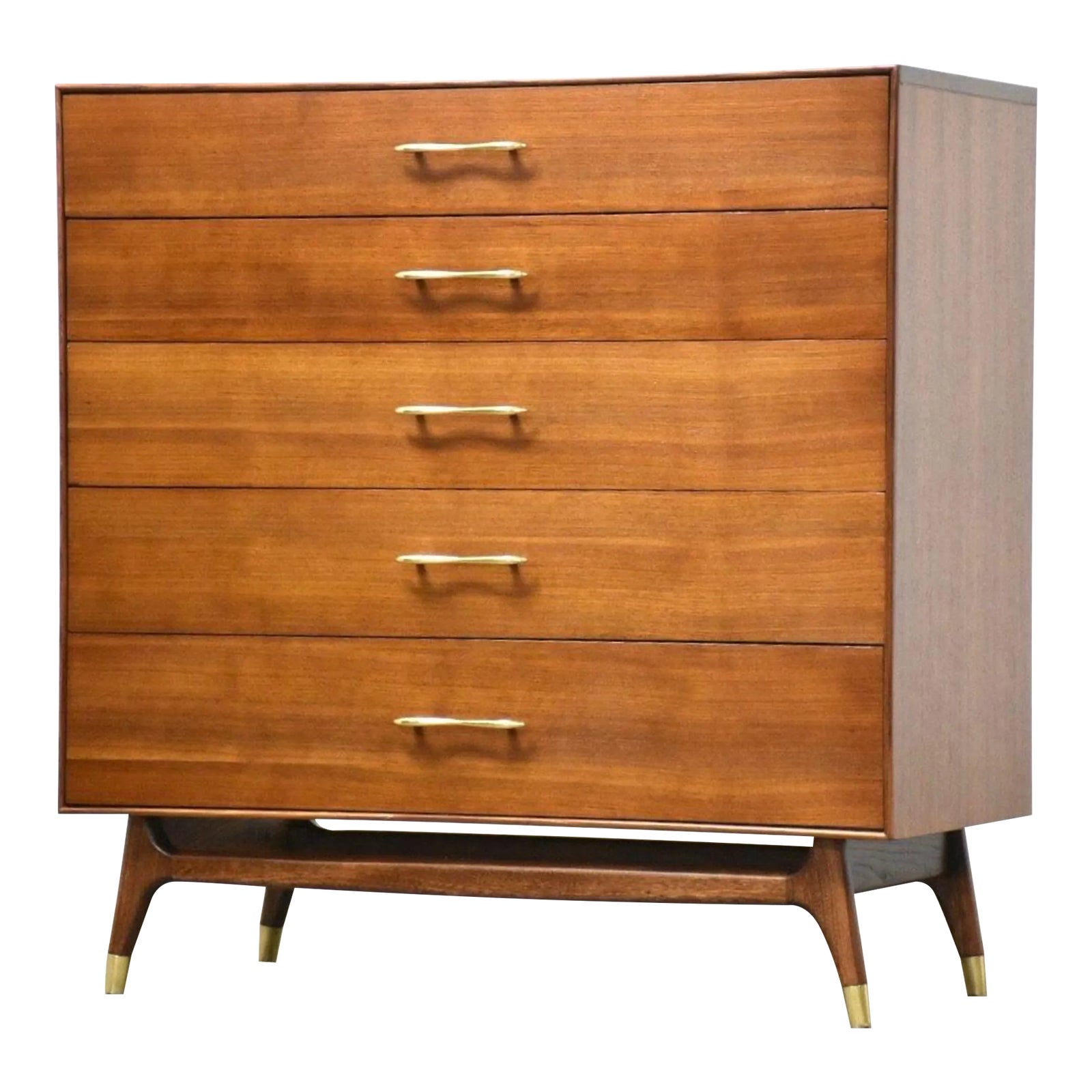 Refinished Walnut Dresser by Rway | Chairish
