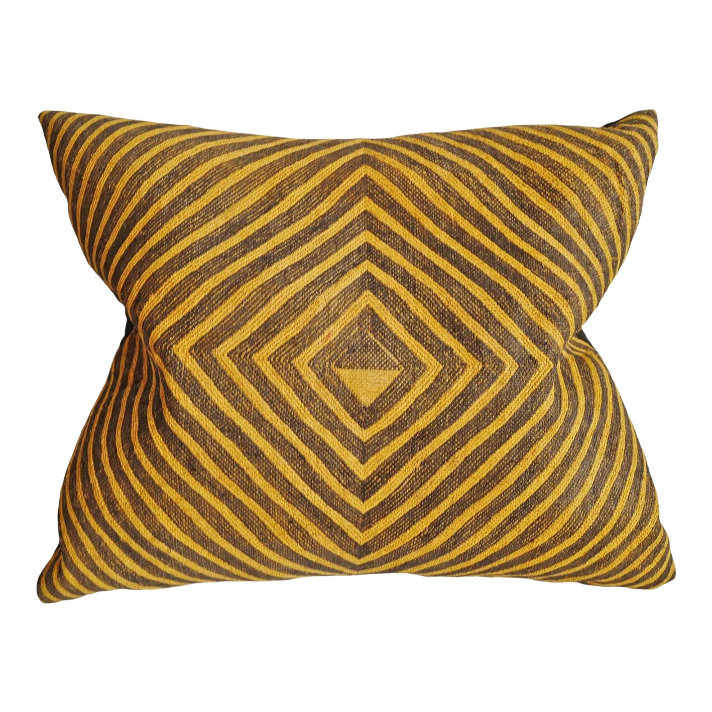 Kuba Grass Textile Pillow | Chairish