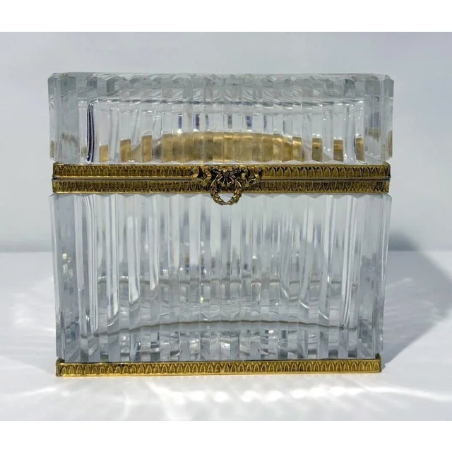 19th Century Baccarat Style Crystal Casket | Chairish