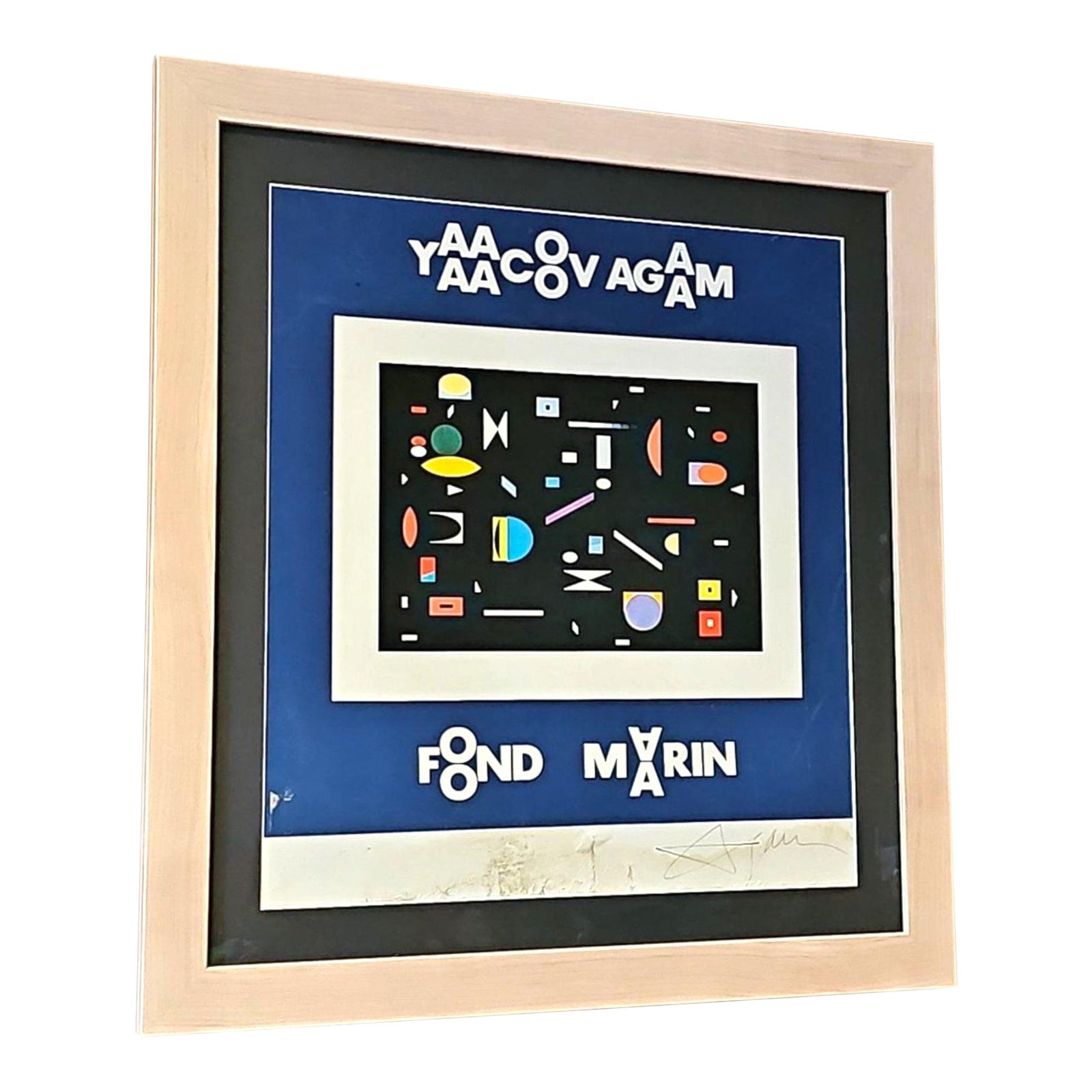 Yaacov Agam – “Fond Marin” Original Signed | Chairish