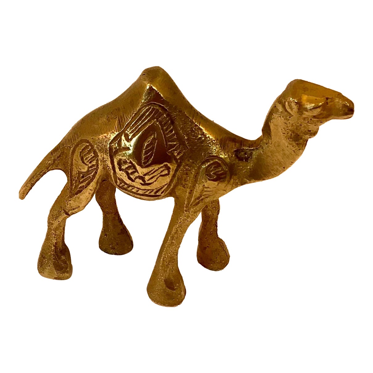 Vintage Brass Camel Figurine | Chairish