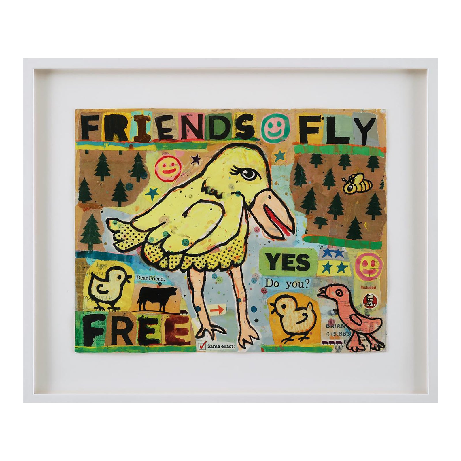 "Frequent Flyers" - Original, Mixed Media Collage Artwork by Brian ...