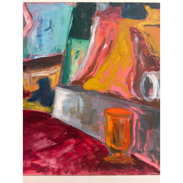 Vintage Monumental Abstract Modern Expressionism Still Life Original ...