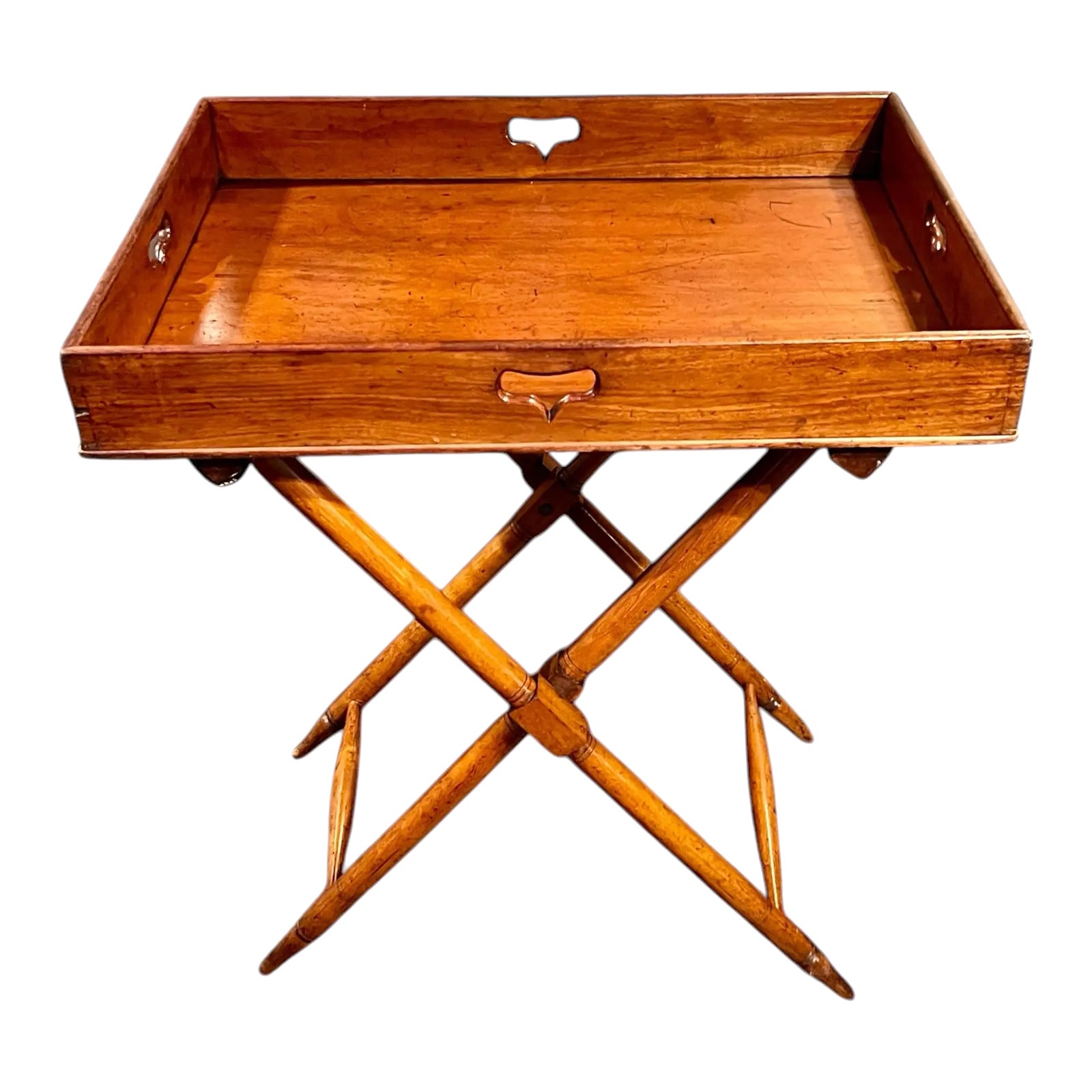 Antique Butler's Tray W Original Stand-18th Century Chestnut-Large-Bar ...