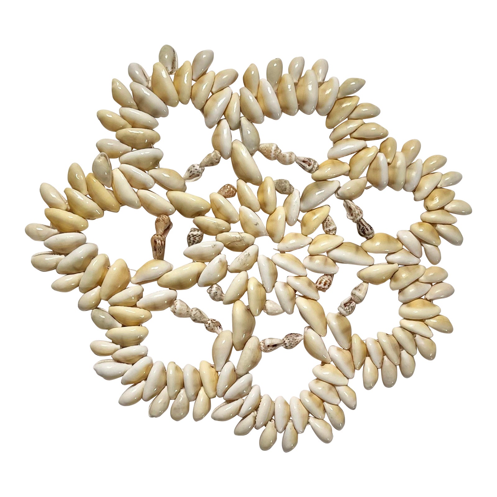 Vintage Shell Macrame Trivet | Chairish