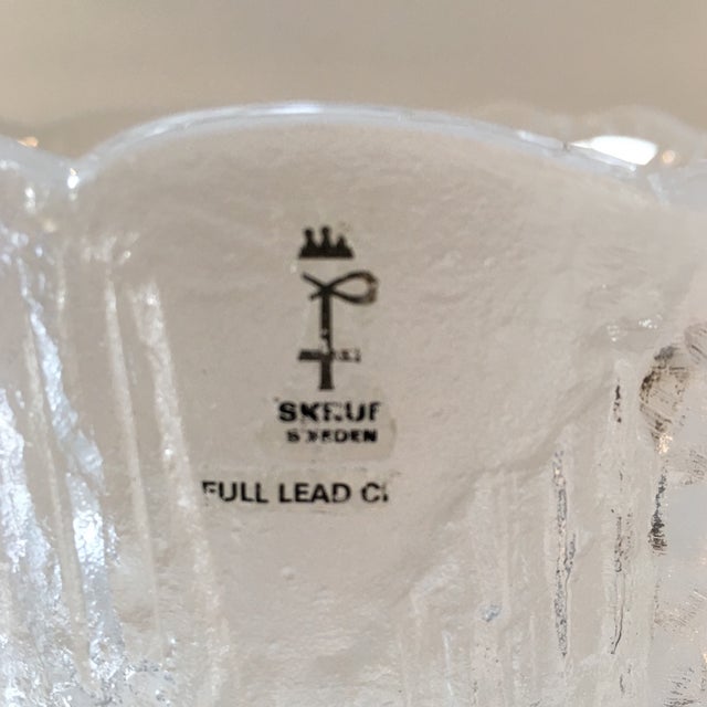 Skruf - Glass Molded and Textured Scalloped "Ice" Bowl | Chairish