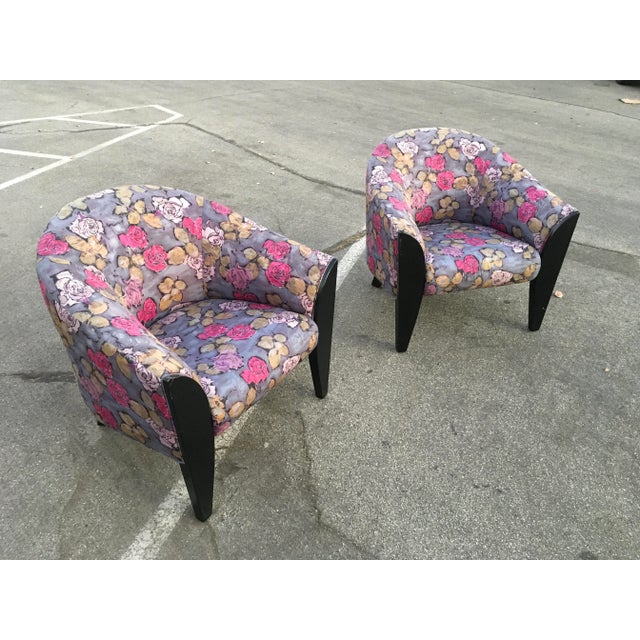 1990s Post Modern Club Chairs - a Pair | Chairish