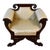 1900 Antique Empire Carved Mahogany Spring-Seat Chair / New Upholstery ...