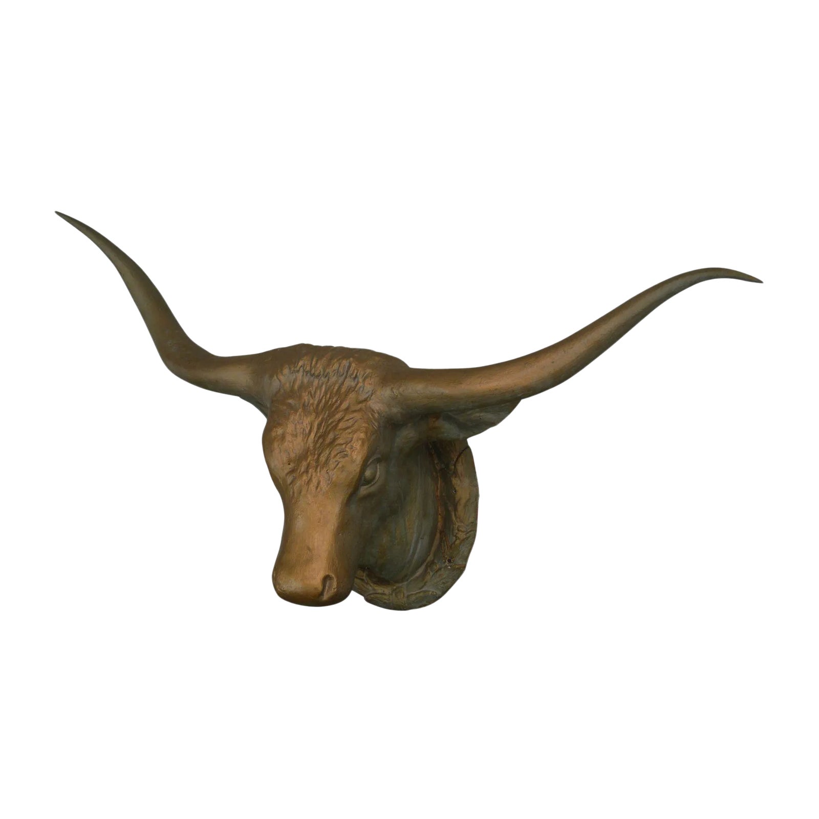 1960's Vintage Life Size Fiberglass Bull Head Wall Mount | Chairish