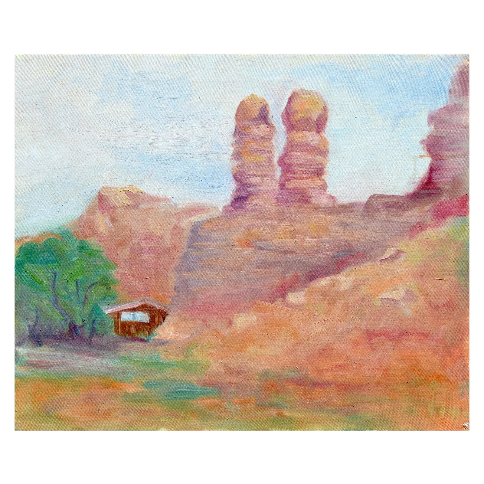 Desert Rocks in Monument Valley Painting | Chairish