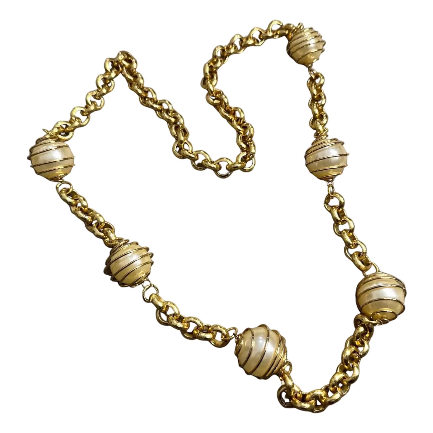A 1970s High Quality Costume Jewelry Italian Vintage Chain | Chairish