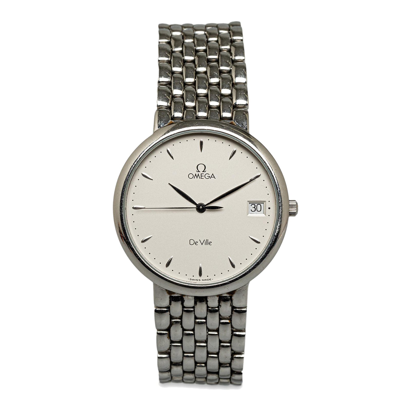 Omega Quartz Stainless Steel De Ville Prestige Watch | Chairish