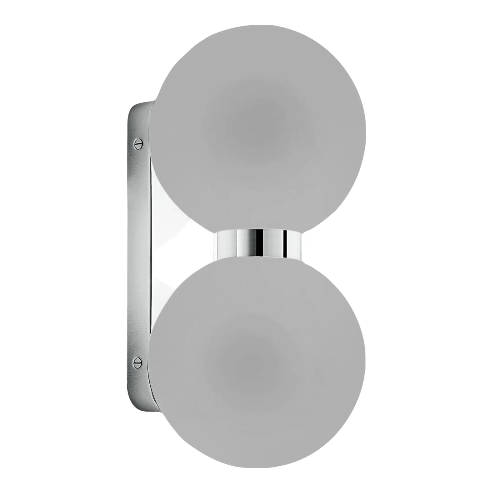Polished Chrome With Matt Opal Glass Bathroom Wall Light | Chairish