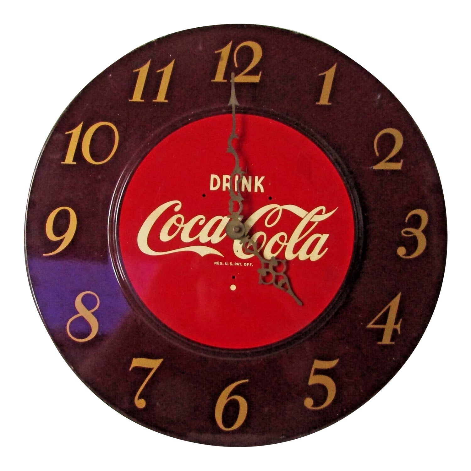 Coca Cola 1951 American Time Corp Ac-400 Quartz Battery Wall Clock ...