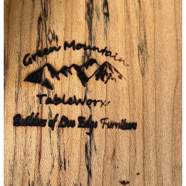 Live Edge Elegant Spalted Maple Wood Bench | Chairish