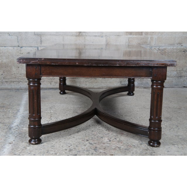 Vintage Bausman Rectangular Benchmade Coffee Cocktail Table Walnut Finish | Chairish