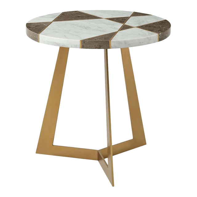 Modern Geometric Side Table | Chairish