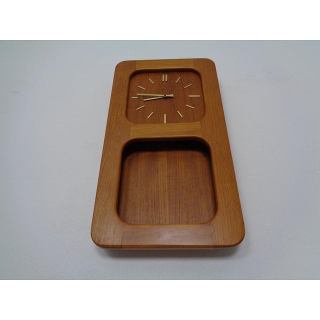 Teak Wall Clock from Danclock, 1960s | Chairish