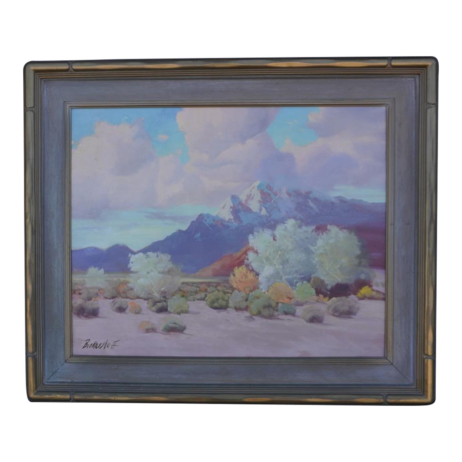 George Bickerstaff, Winter in the Desert, Oil Painting on Canvas C 1950 ...