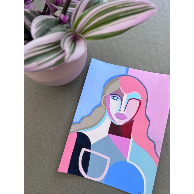 “Electra” Contemporary Abstract Portrait Painting by Rebecca Adler ...