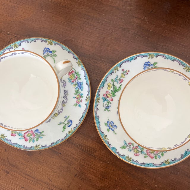 Vintage Minton Tea Cups and Saucer Set- 4 Pieces | Chairish