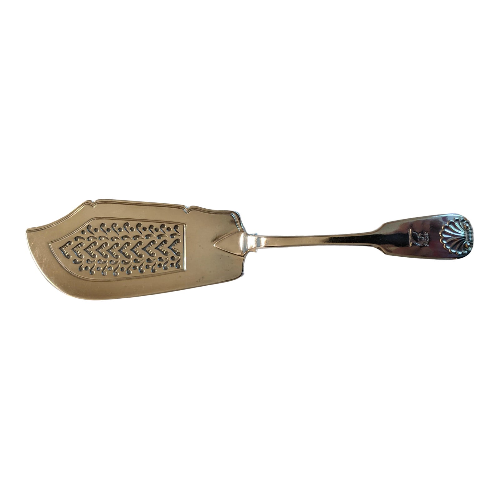 1837 Antique Sterling Silver English Fish Slice/Server London | Chairish