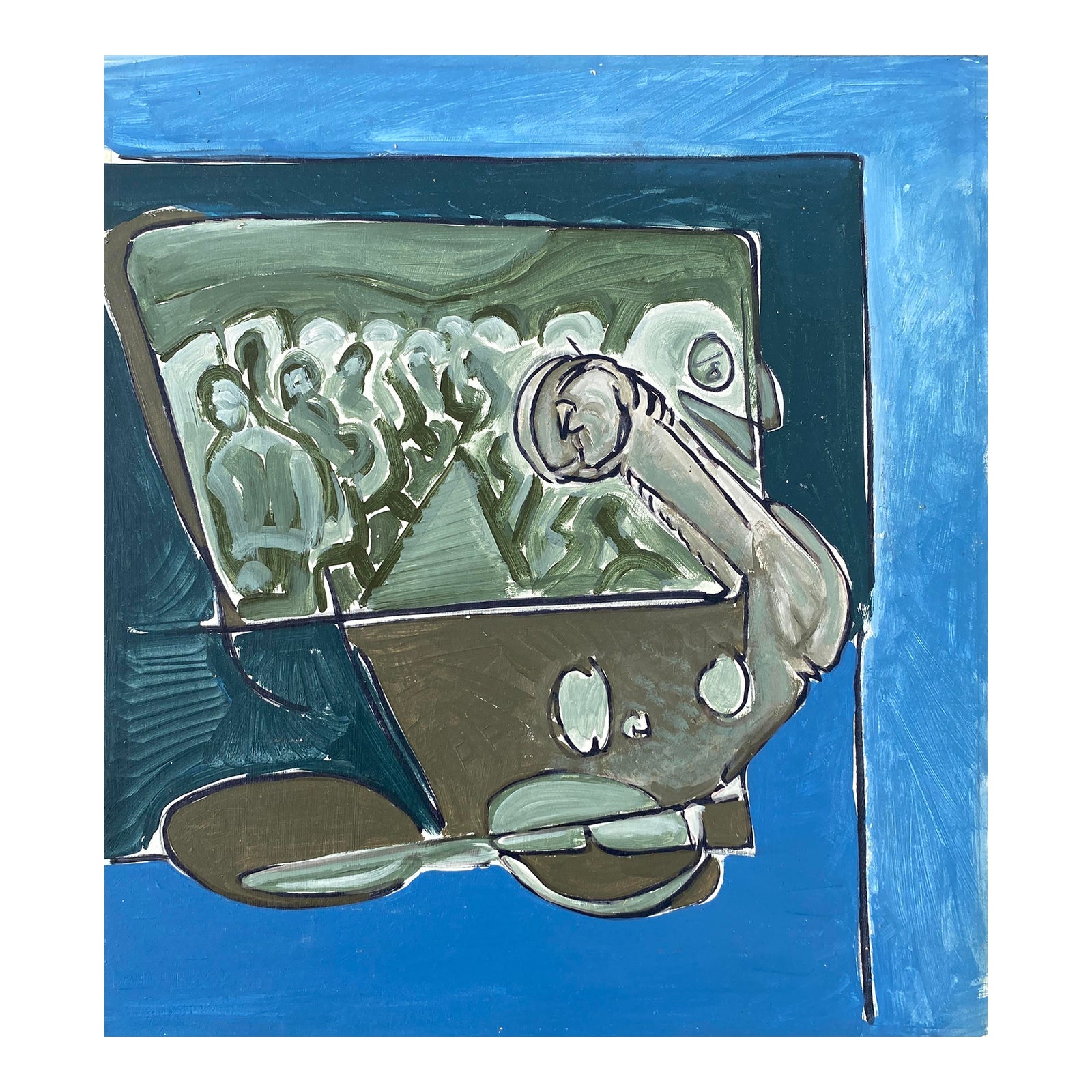 1960s Larry Connatser Modern Painting | Chairish