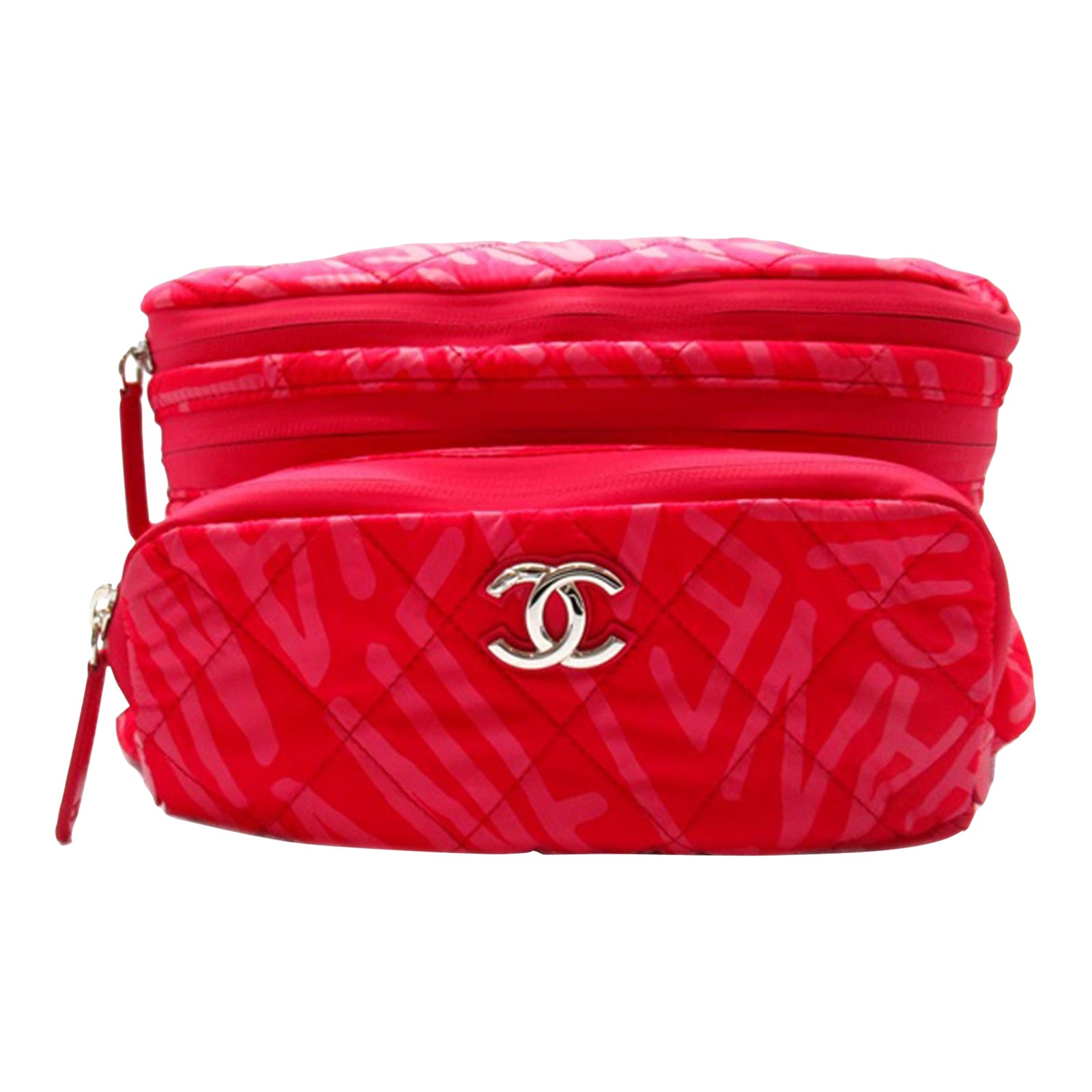 Chanel Printed Nylon Coco Neige Convertible Backpack | Chairish