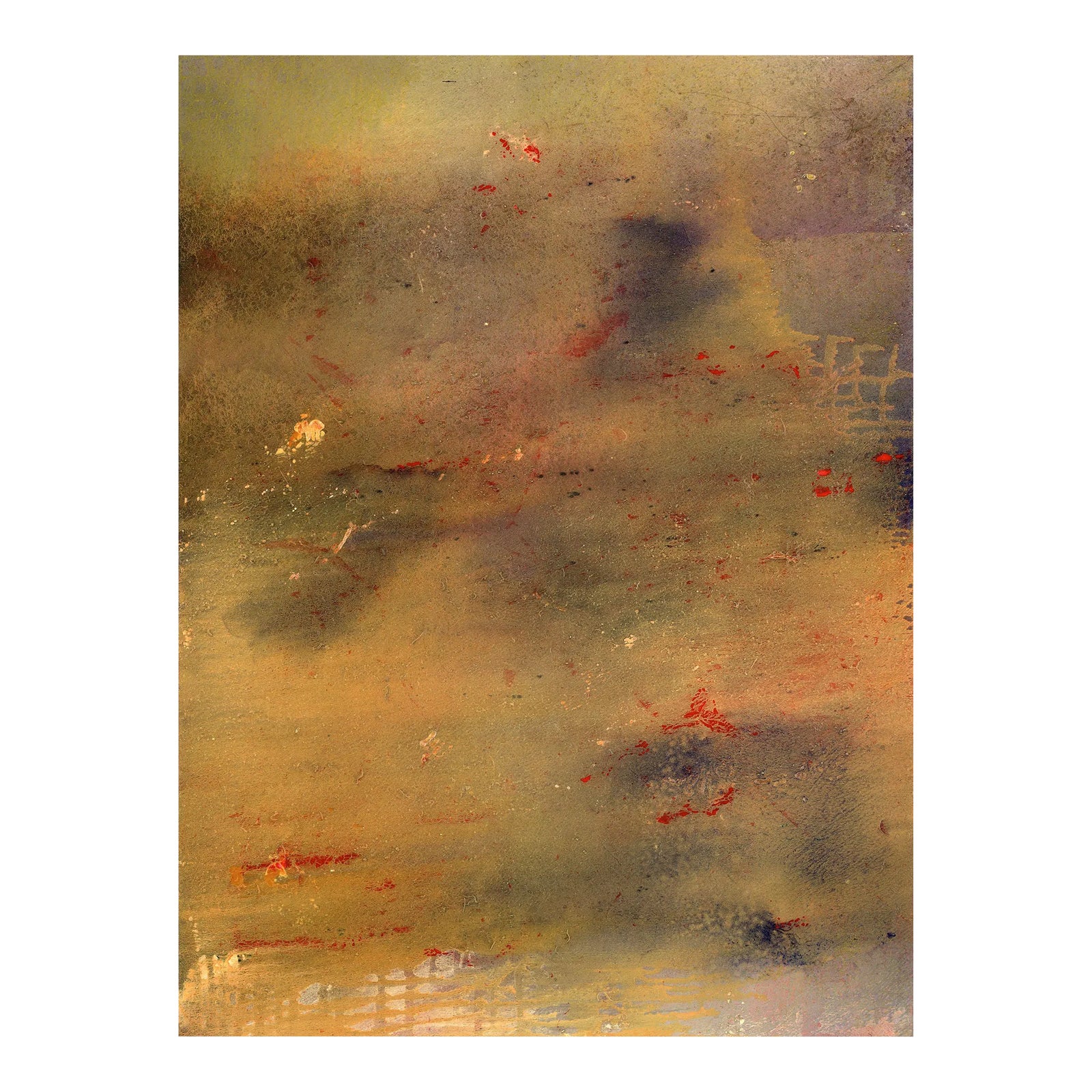 Contemporary Abstract Oil on Paper Painting "Numinous 19" by Yari ...