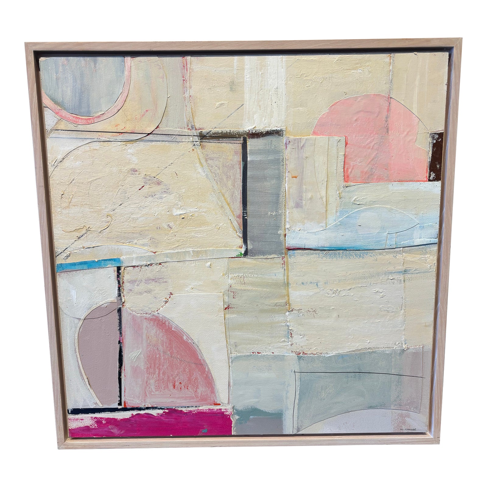 Abstract Y2k Square Oil Painting by William Conger | Chairish