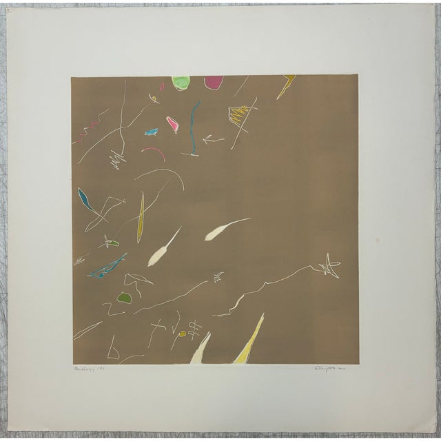 Vintage '80s Elyssa Benabib Abstract Monotype Paintings -Florida New ...