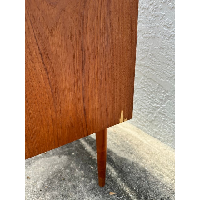 Scandinavian Teak Vanity Dressing Table With Swivel Mirror, 1960s MCM ...