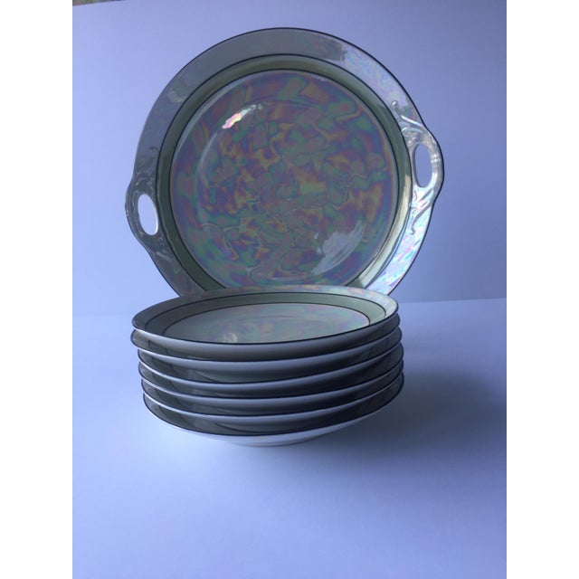 Otto Grunert Lusterware 7-Pc. Dessert Set | Chairish