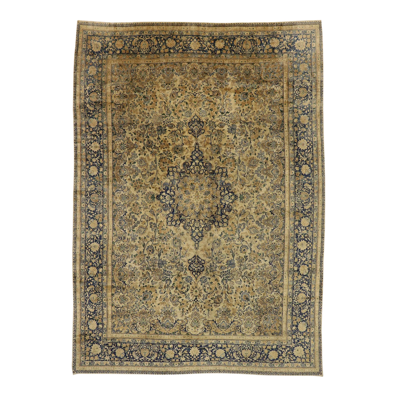 Antique Persian Kerman Rug - 10'00 X 14'01 | Chairish