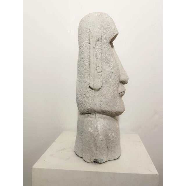 Plaster Head Primitive Sculpture in the Style of Easter Island Moai ...