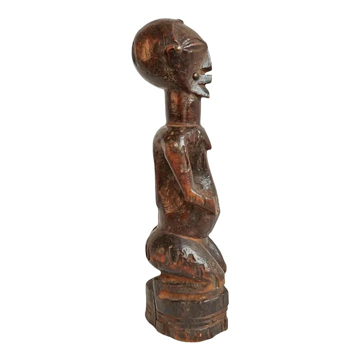 Vintage Songye Carved Wood Female Figure | Chairish