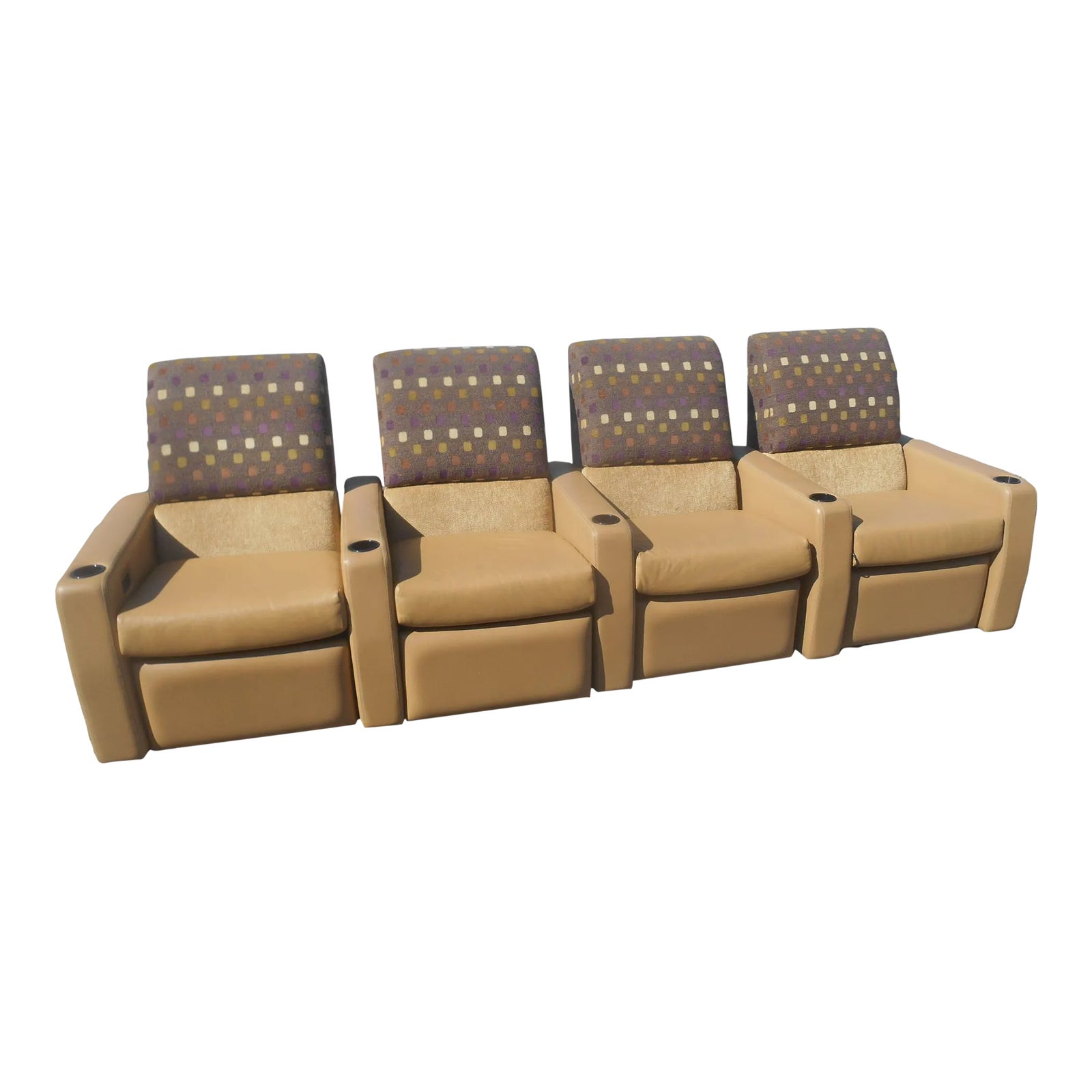 Four Custom First Impressions Theme Theater Powered Leather Recliners ...