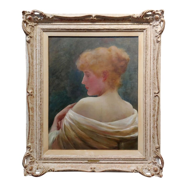 Frank Markham Skipworth Portrait of a Young Red Headed Woman -Oil ...