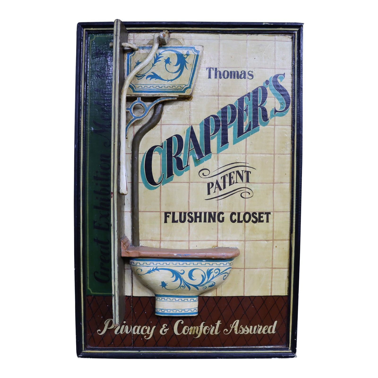 Thomas Crapper’s Patent Flushing Closet Plaque | Chairish