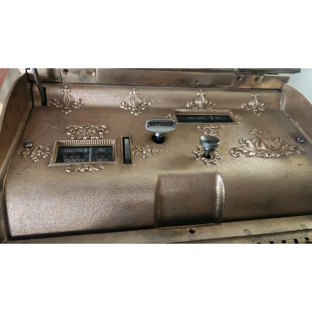 Early 20th Century National Gold Gilded Cash Register | Chairish