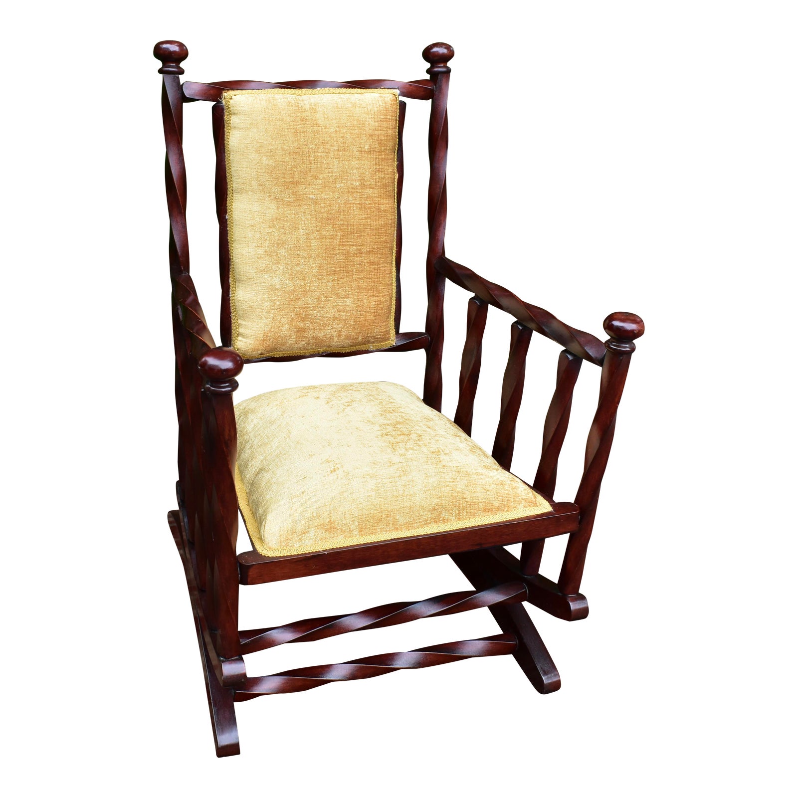 1880s English Traditional George Hunzinger Twisted Red Mahogany ...