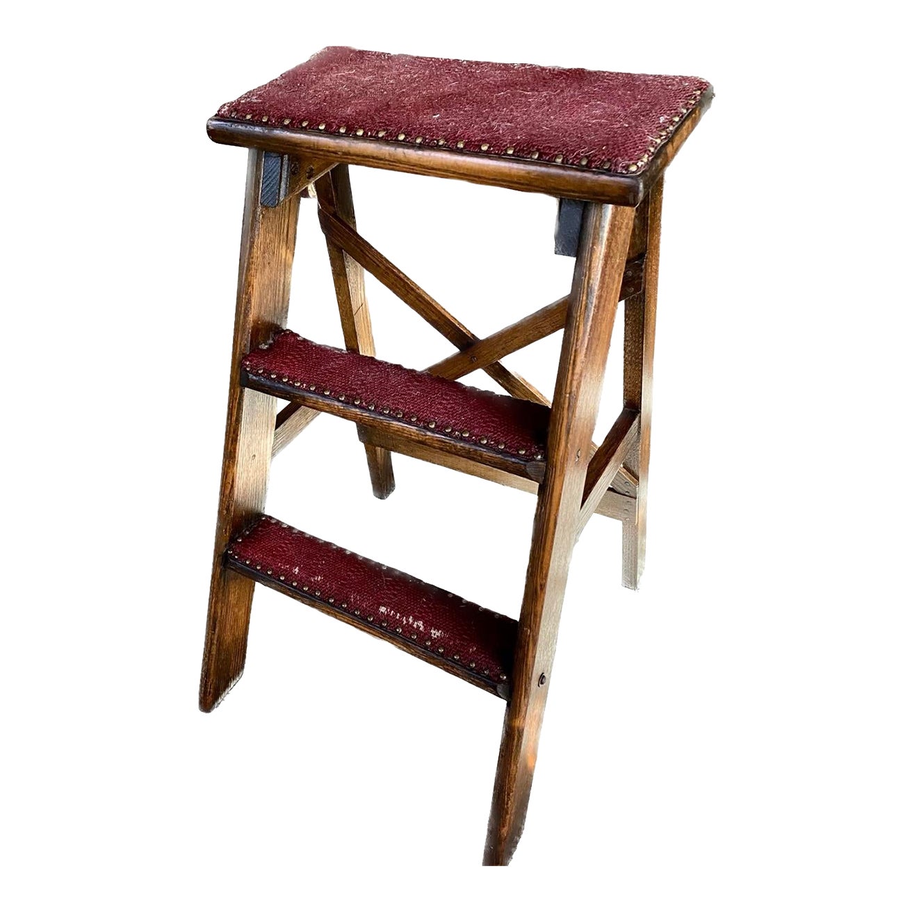 1920s Upholstered Step Ladder | Chairish